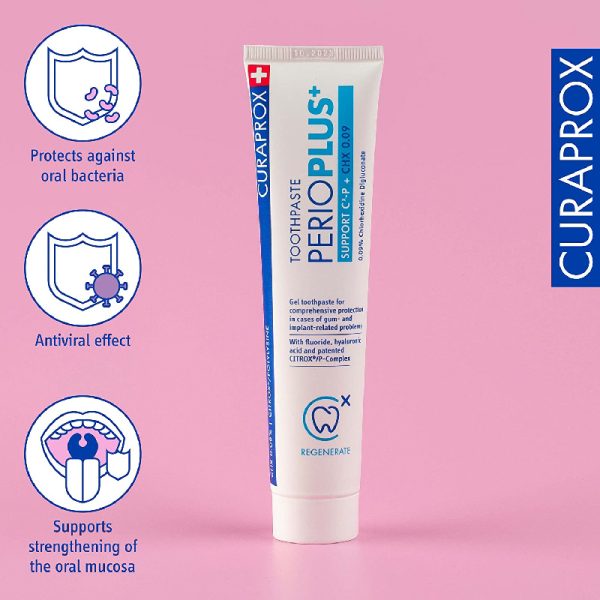Curaprox Perio Plus+ Support CHX 0,09% zobu pasta, 75ml - Tavamsmaidam.lv
